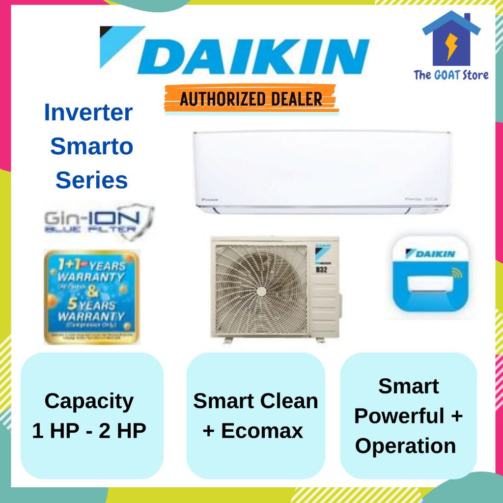 Daikin Wall Mounted Air Conditioner Inverter Premier Ftkh Series