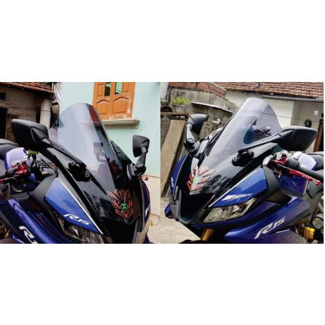 WINDSHIELD VISOR R15 V3 - SMOKE ** CLEAR STOCK ** | Shopee Malaysia