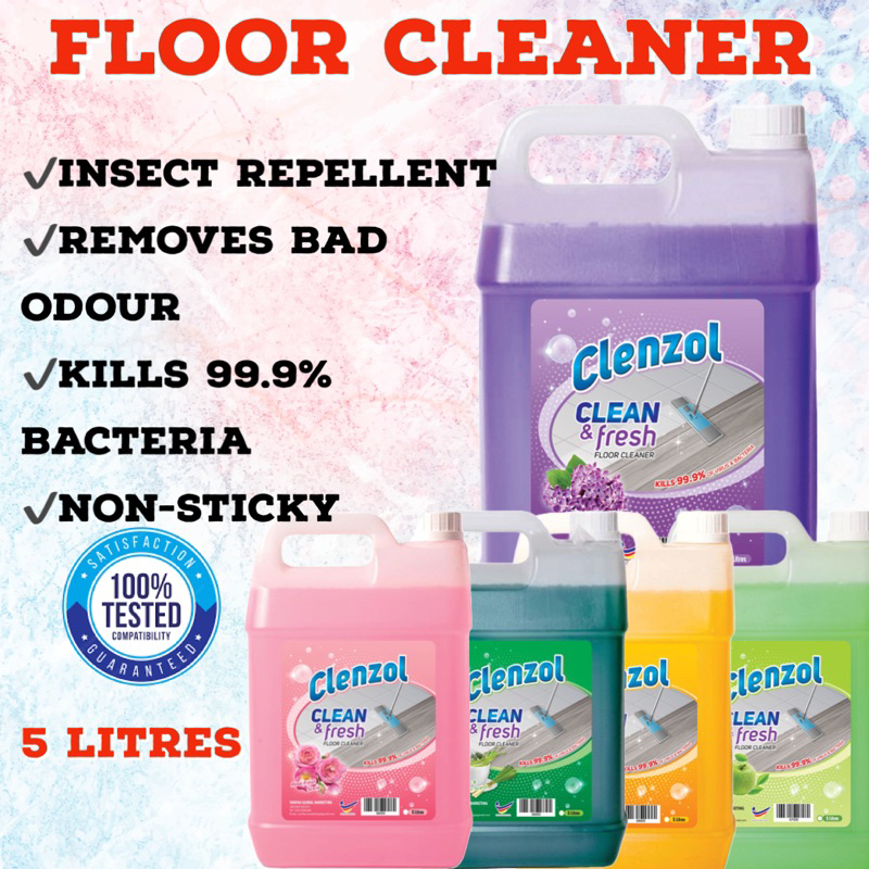 Floor Cleaner Clenzol 5L/Sabun Cuci Lantai/Disinfectant floor cleaner ...
