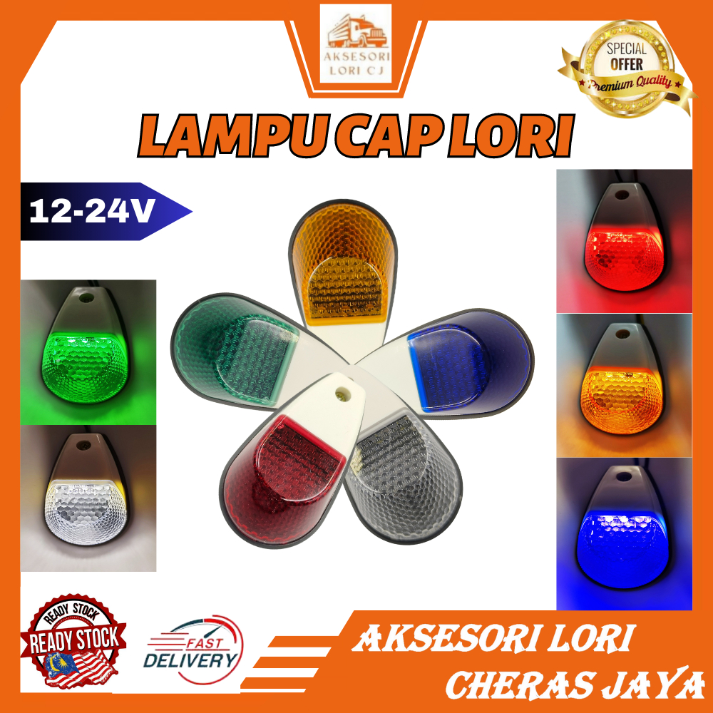 AKSESORI LORI CHERAS JAYA Lampu Cap Lori 24V 12V Lorry Roof Light Mini ...