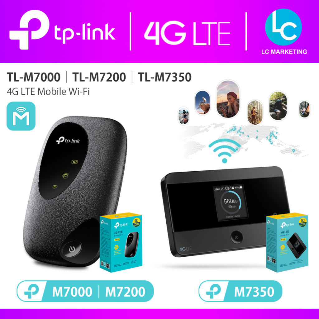 TP-LINK M7000 │ M7200│ M7350 4G LTE Portable WiFi Direct SIM Modem Router TPLink Wireless MiFi ...