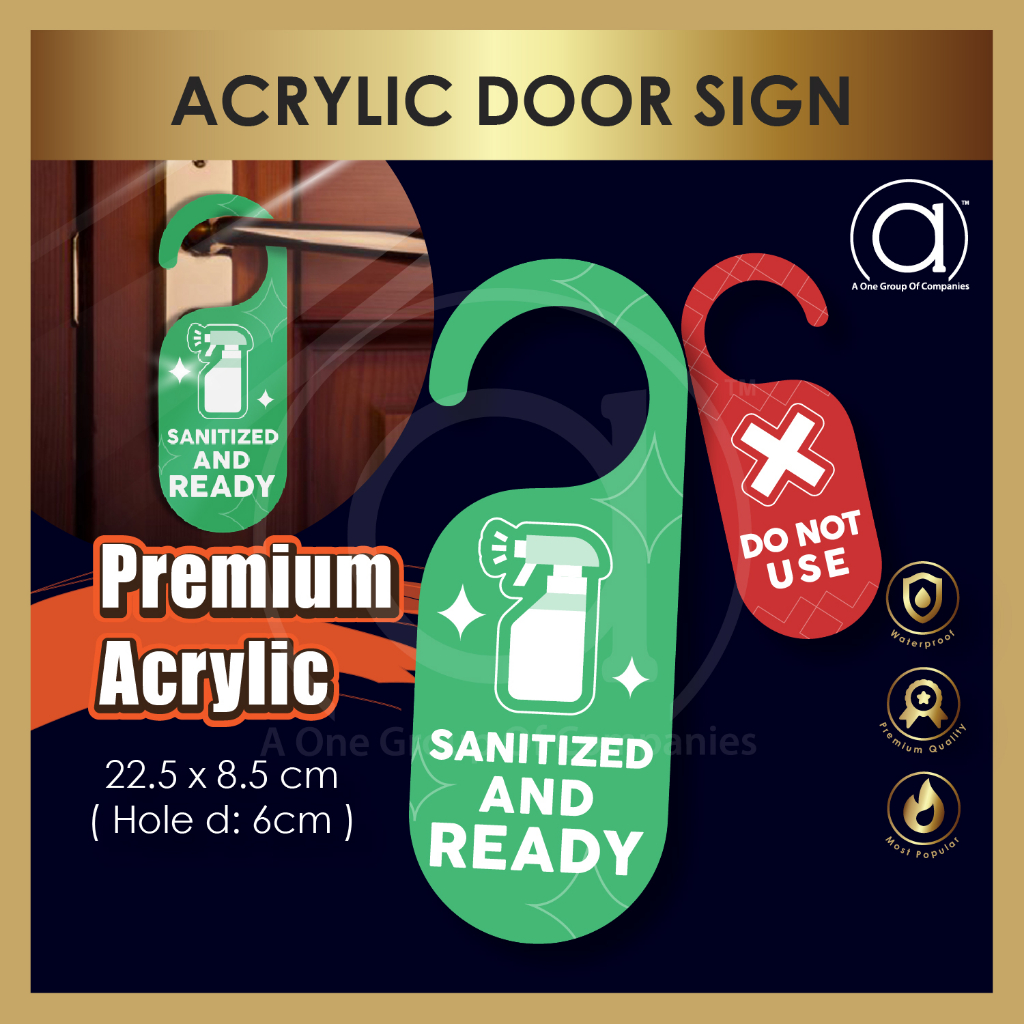 ⫷ready Stock⫸ Do Not Disturb Acrylic Door Knob Hanger Sign Customize