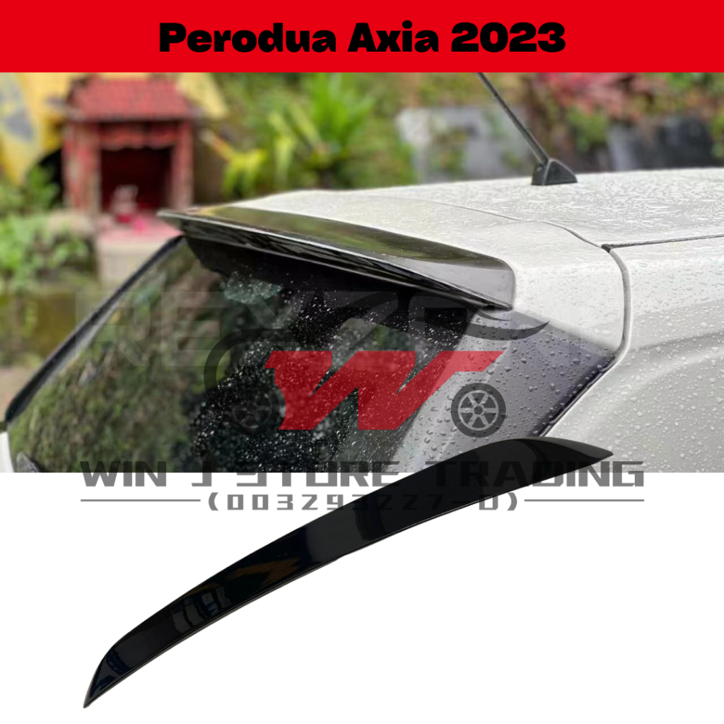 🔥NEW ARRIVAL🔥Perodua Axia 2023 Glossy Black Gear Up OEM Rear Spoiler ...