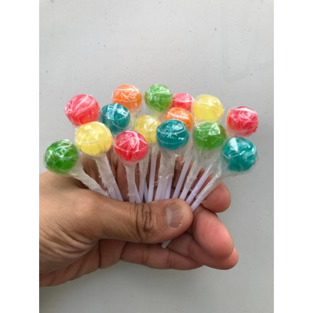 50 Pcs Mini Lollipop Candy Rainbow/Coke Cola/Sprite/Planet/Durian/Watermelon/Mix Fruits ...