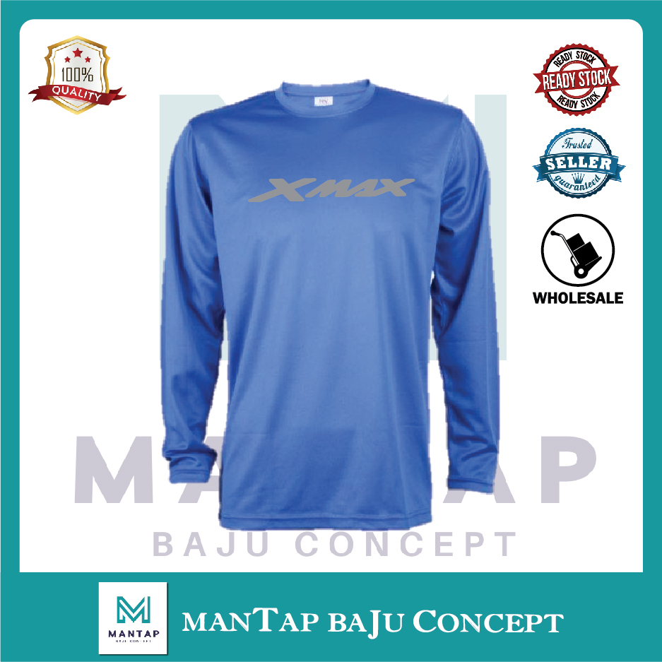 BAJU / T SHIRT MOTOR SCOOTER YAMAHA XMAX lengan panjang / long sleeve ...