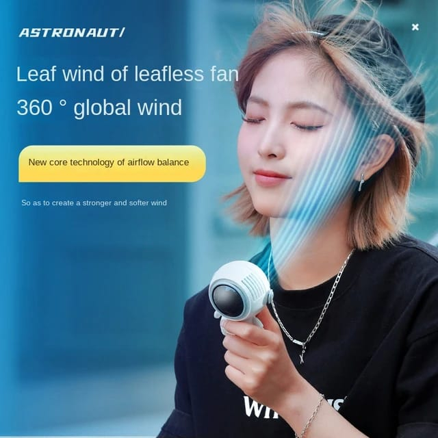 Astro Fan Hanging Neck Handheld Fan Mini Portable USB Small Electric ...