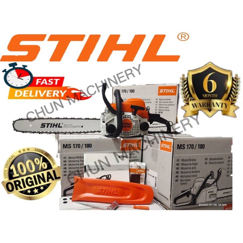 （100% Original）STIHL MS180 CHAINSAW WITH 18" GUIDE BAR & CHAIN - MS180 | Shopee Malaysia