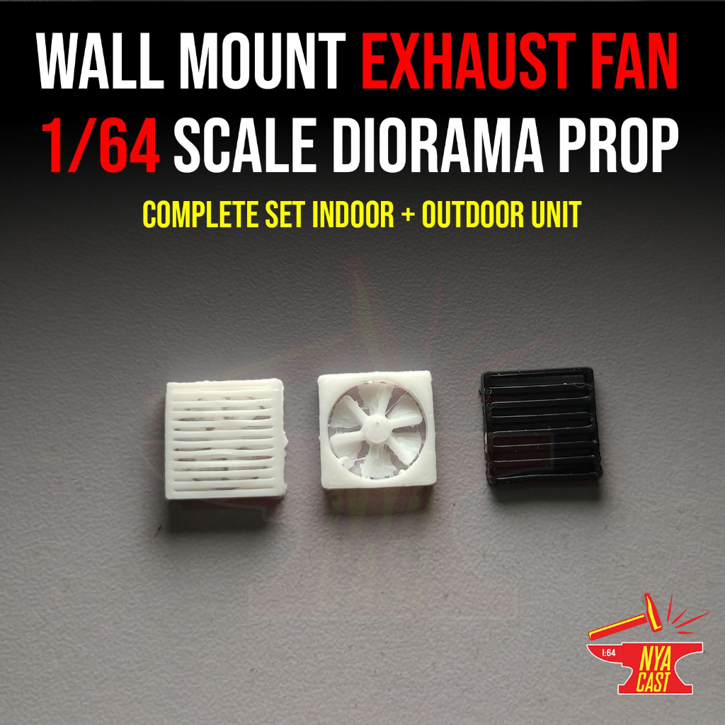 Exhaust Fan CompleteIndoor Outdoor Unit Wall Mount Ventilation 1/64 ...