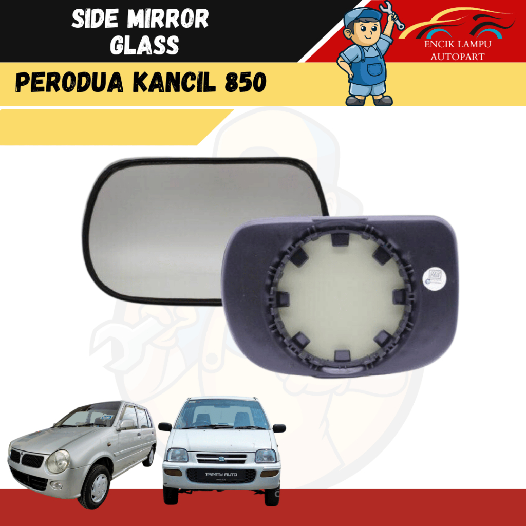 Perodua Kancil 850 Side Mirror Glass Cermin Kaca 100% New Baru High ...