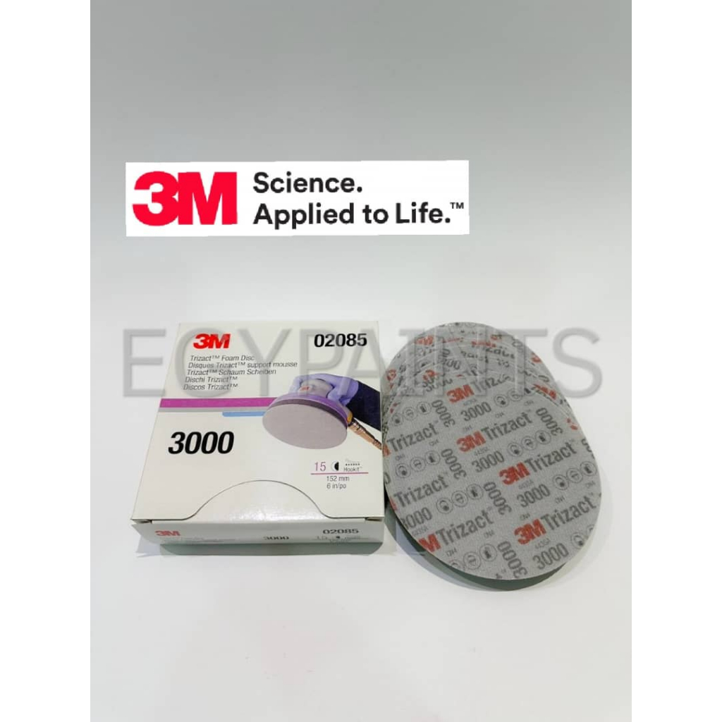 3M 02085 Trizact Hookit Foam Abrasive Disc P3000, 6 inch (150 mm) 1PCS ...
