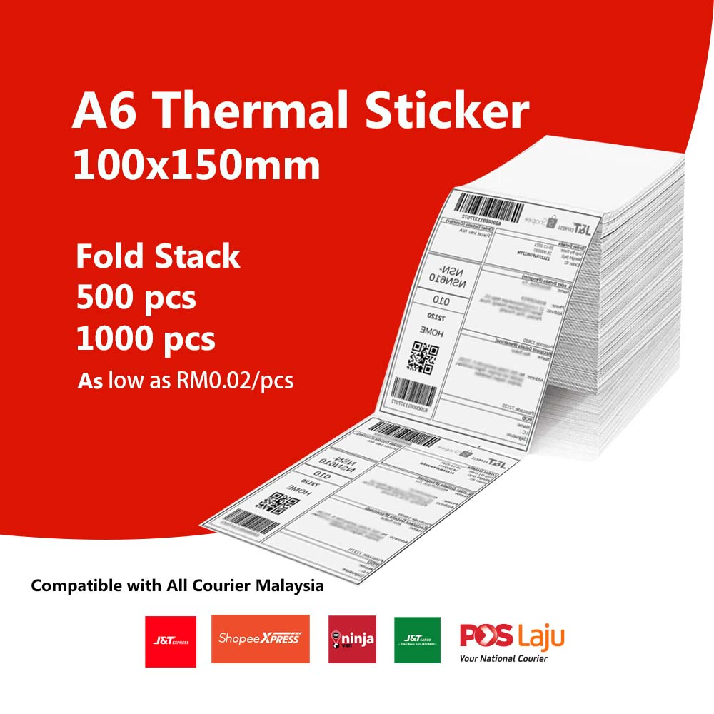 A6 thermal paper airwaybil sticker 100 x 150mm | Shopee Malaysia