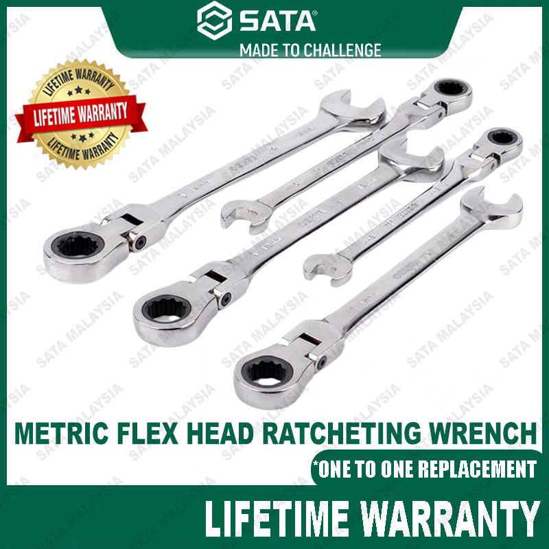 SATA Metric Flex Head Ratcheting Wrenches Adjustable Torx Ratchet ...