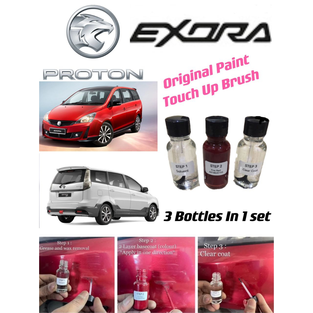 Proton Exora Paint Repair Kit Original Colour Touch Up Paint Combo Set ...
