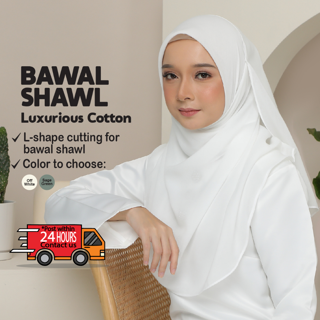 [BAWAL-SHAWL - Luxurious Cotton] DANIELLA Semi-Instant BawalShawl Bride ...