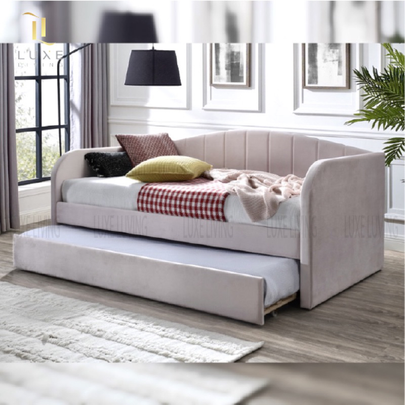 LUXE: Luna Single/ Super Single Bed frame / Single/ Super Single Trundle Bed / Day bed/ Katil ...