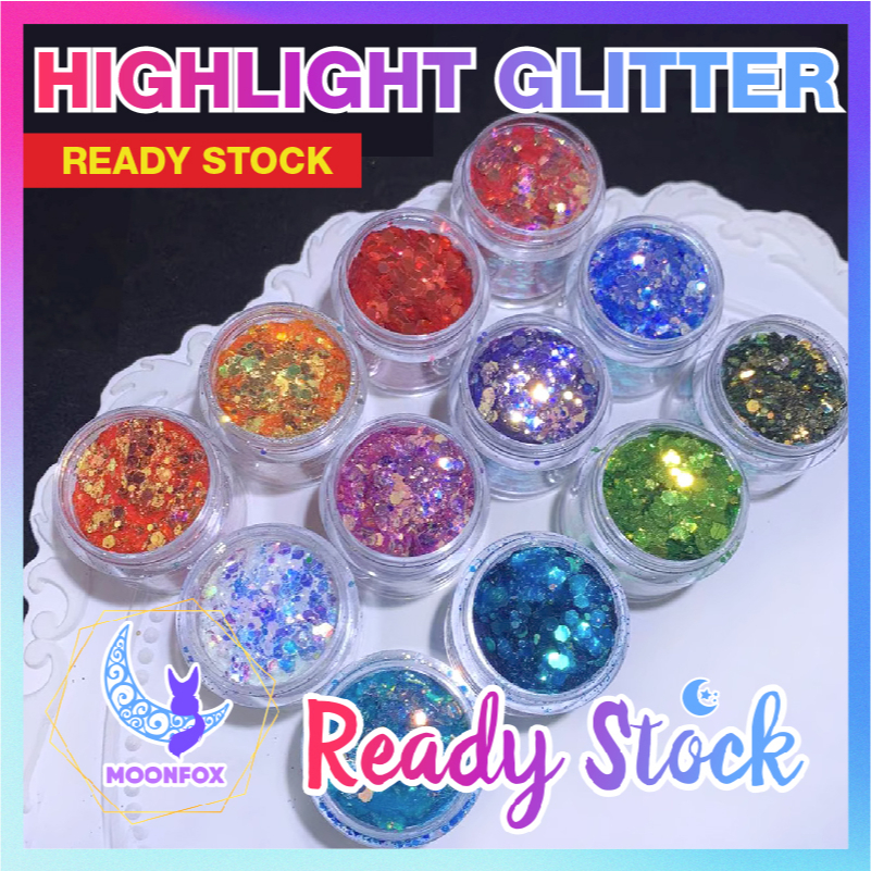 Highlight Holo Glitter Hexagon Sequins 4g Resin Art AB UV Resin Catpaw ...