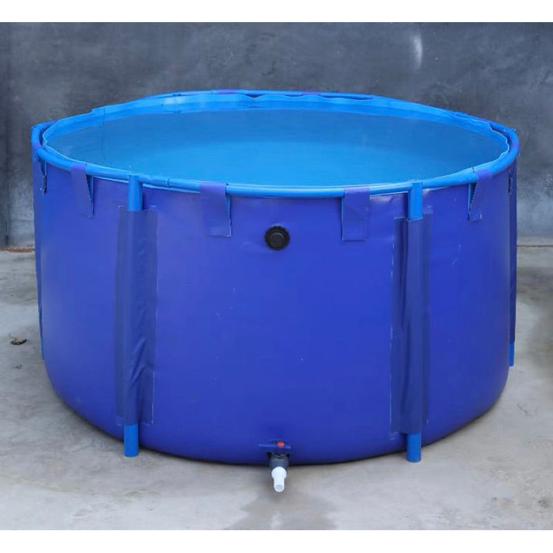 Canvas Tank 1.2mx0.6m quarantine use with net cover (storable) | Shopee ...