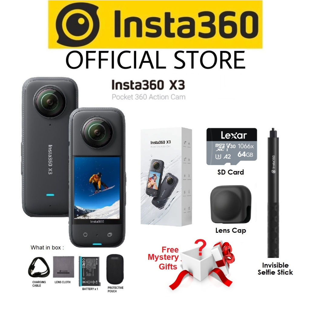Insta360 X3 5.7K Video 72MP Photo 360 Pocket Camera | Shopee Malaysia