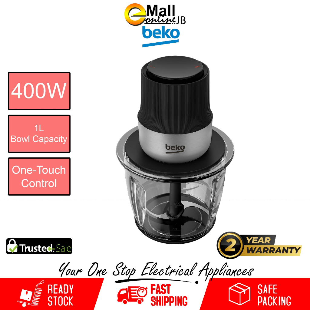 Beko Glass Bowl 1L Food Chopper | CHG81442BX Food Processor Mixer ...