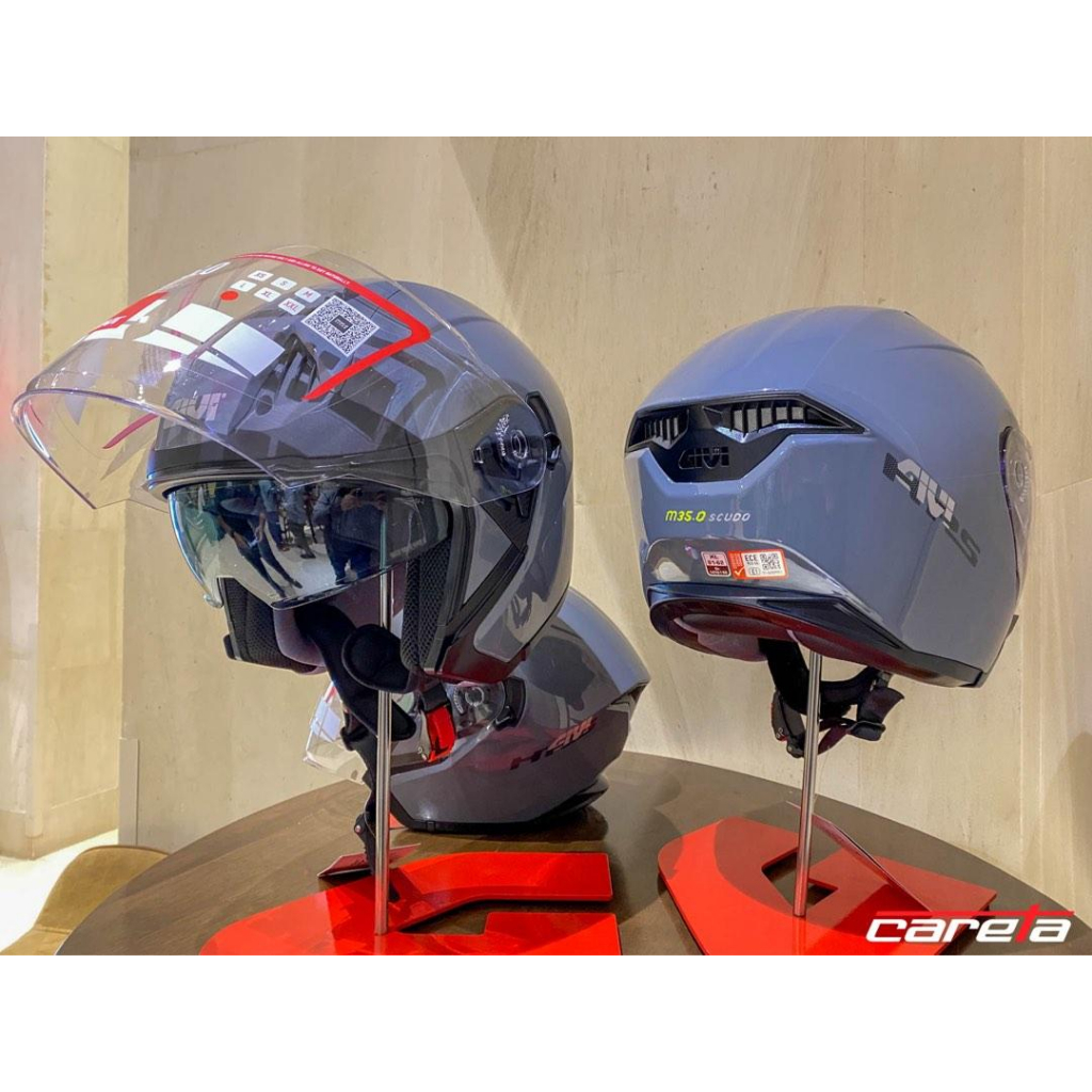 Helmet Givi M35.0 SCUDO Double Visor Plain and Design LCR Open Face Helmet Topi Keleda Givi ...