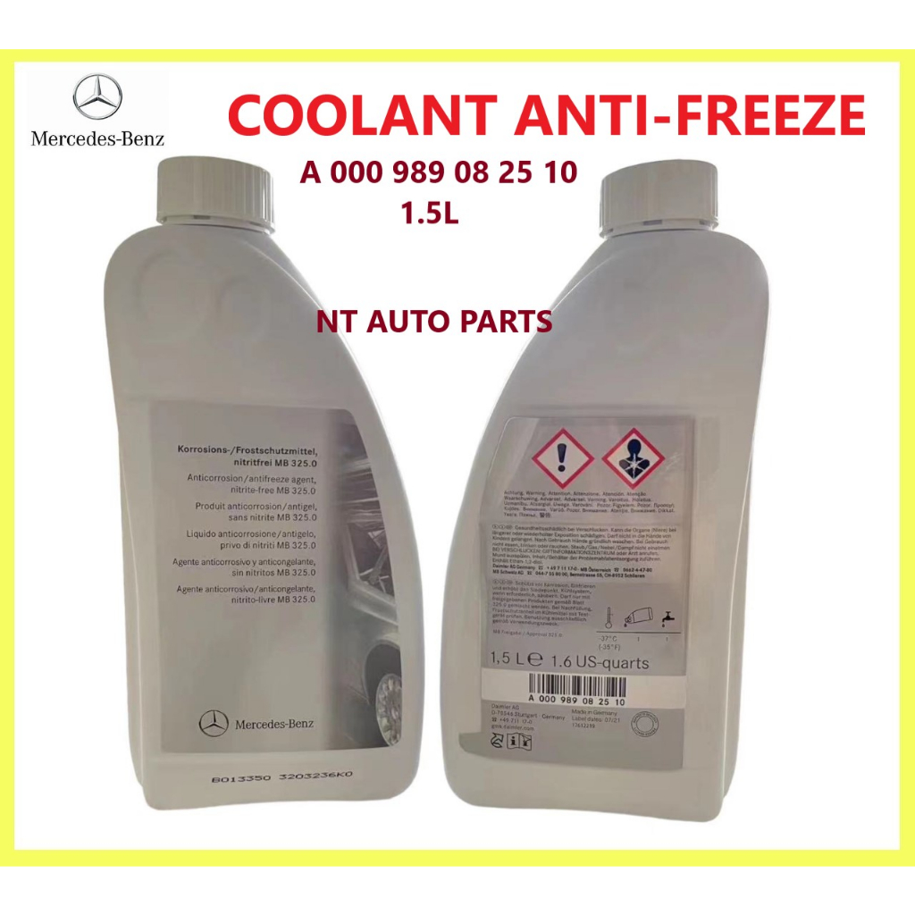 (100% ORIGINAL) Mercedes Benz Coolant Blue AntiFreeze 000989082510 ...