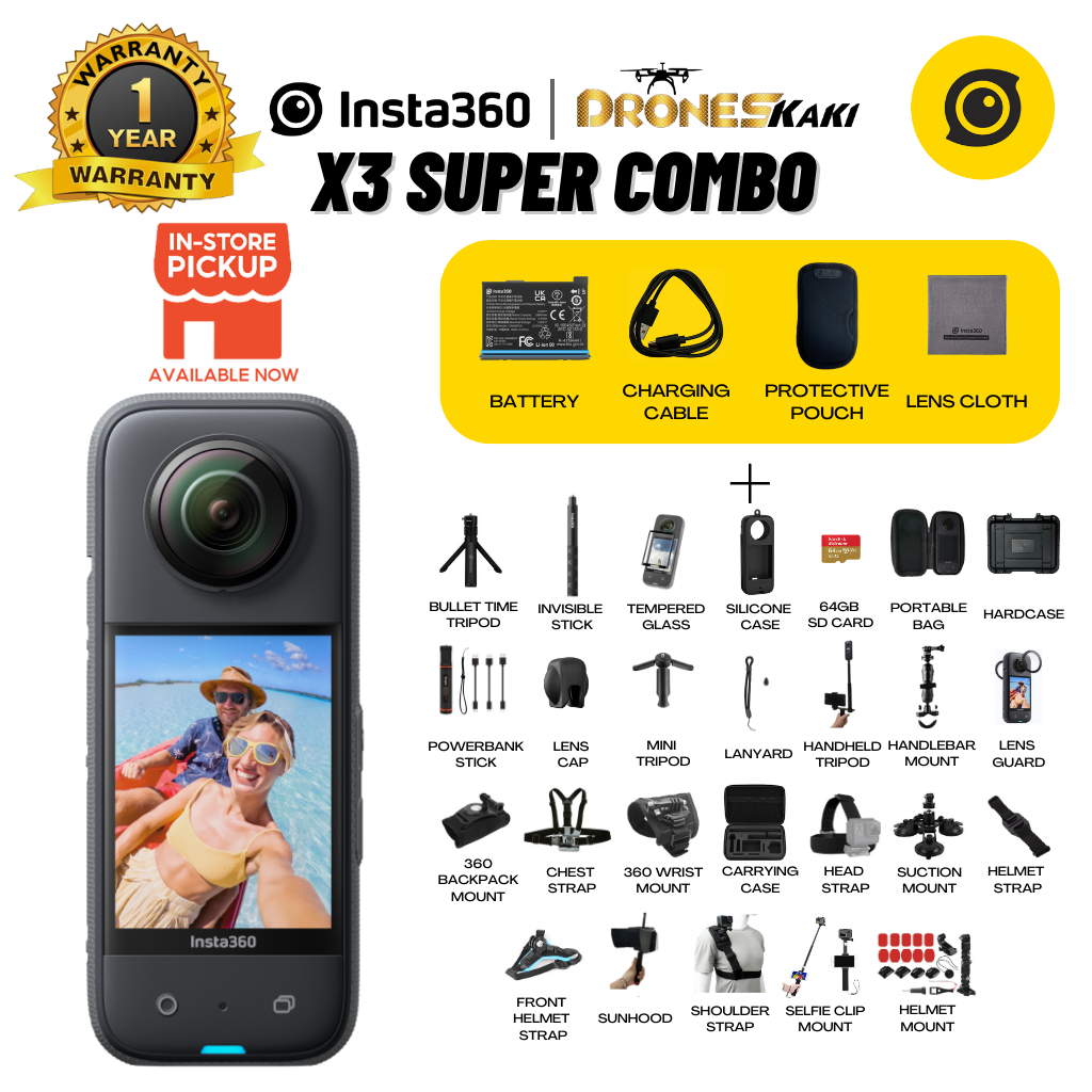 Insta360 X3 (Official Insta360 Malaysia Warranty) | Shopee Malaysia
