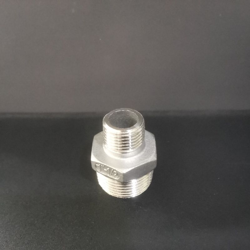 1/2" 3/4" 1" BSPT Stainless Steel SUS304 Tee Elbow Socket Nipple Bush Cap Plug Union Lock Nut ...