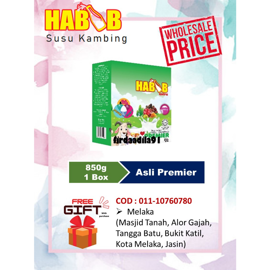 Habib Susu Kambing Extra Asli Premier (with Stevia) 850g x 1box atau 5 boxes | Shopee Malaysia