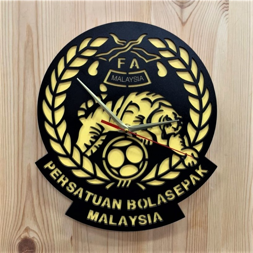 Jam Dinding 30cm Kelab Bola Sepak | Wall Clock Football Club Malaysia ...
