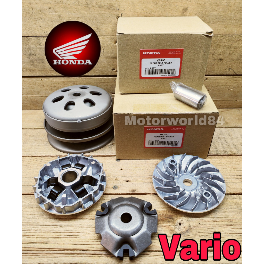 HONDA REAR + FRONT PULLEY SET VARIO PULLY ORIGINAL INDONESIA HONDA ...