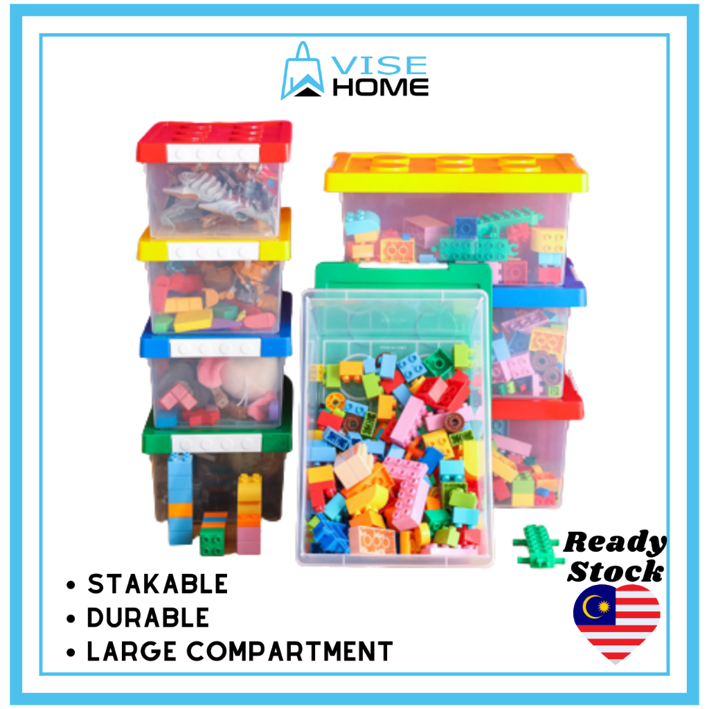 Stackable Storage Box Organizing Kids Toy Home Office Organise Kotak ...