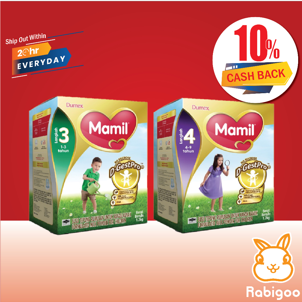 [CASHBACK 10%] Dumex Mamil Milk Powder Step 3 / 4 1.2kg | Shopee Malaysia
