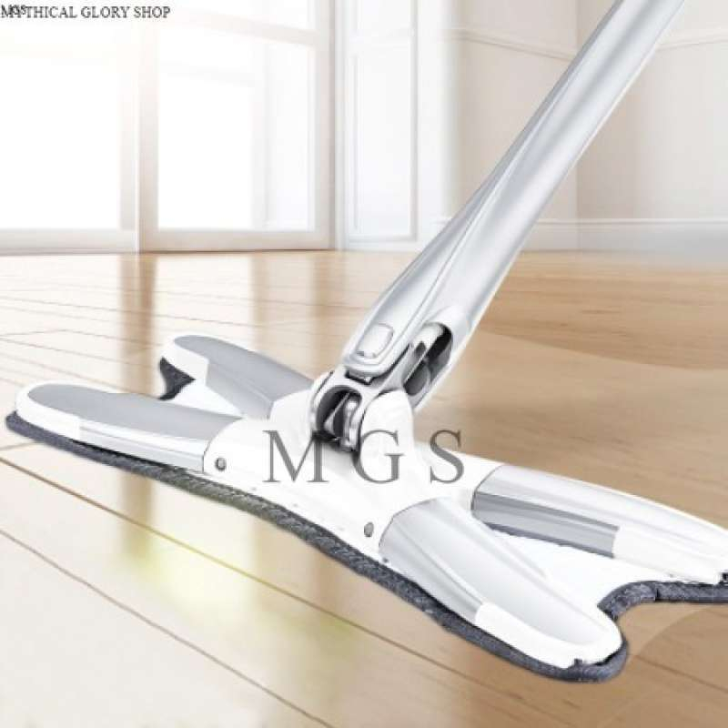 X Shape Hand Free Lazy Mop X mop Hand Free Self-Twisting Flat Mop with ...