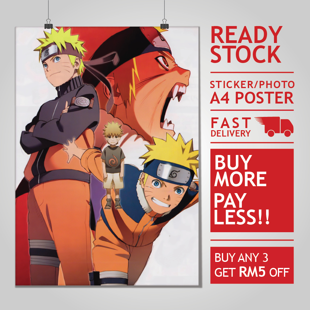 (READY STOCK) Naruto A4 Photo Poster/Sticker | Naruto #1 | A4 Photo ...