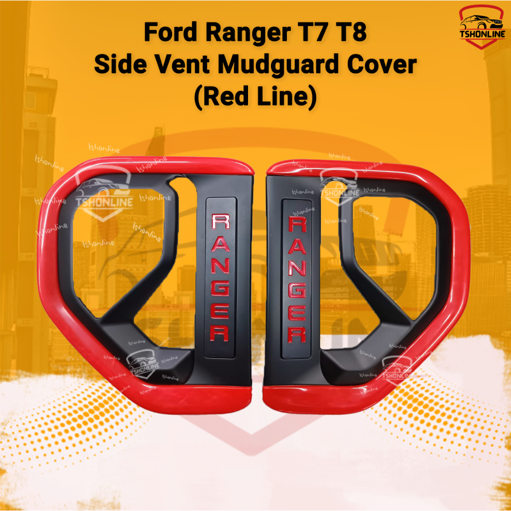 Ford Ranger T9 Side Vent Cover (Red Line)/ T9 SIde Vent Cover | Shopee ...