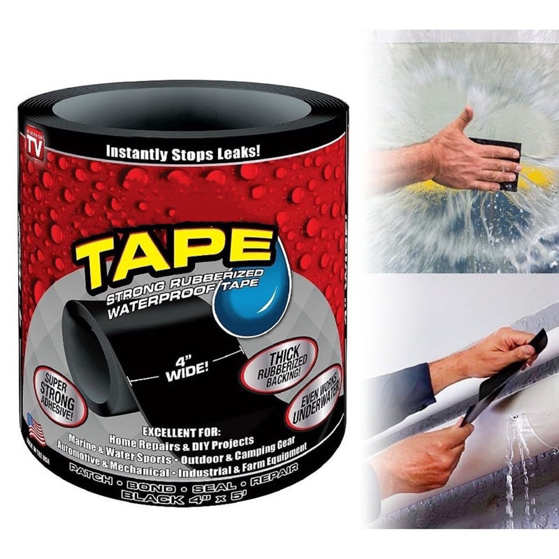 💥READY STOCK💥 Super Fix Tape Waterproof Strong Black Tape Adhesive Flex ...