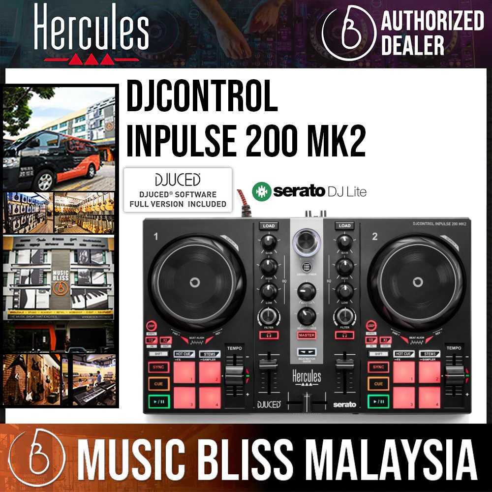 Hercules DJControl Inpulse 200 MK2 | Portable USB DJ Controller with ...