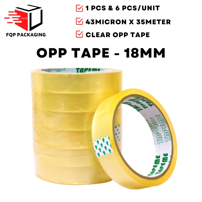 Packaging tape - [18mm X 35meter] Stationary Tape Opp Tape Masking Tape Salotape Tape Fragile ...
