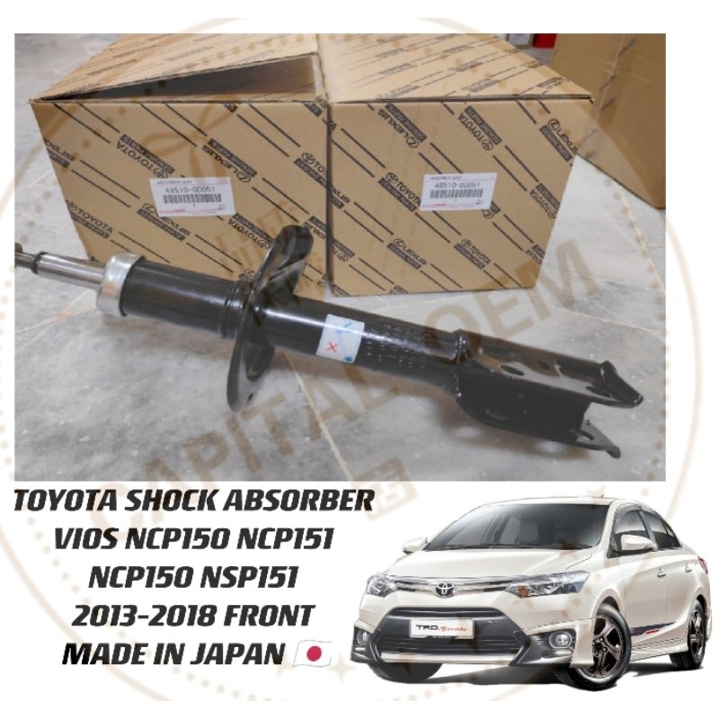 ORIGINAL TOYOTA VIOS NCP150 NSP151 (2014>2021) FRONT&REAR ABSORBER SET (2@pcs) > 48510-0D490 L/R ...
