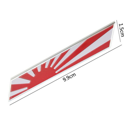 Japan Sunrise Flag Side Marker Grill Fender Sticker Japanese Logo Metal ...