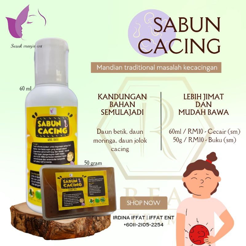 SABUN CACING (anak tiada selera makan, tidur menonggeng, sembelit ...