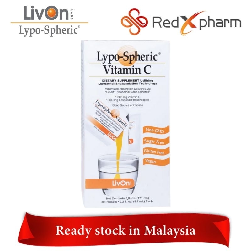 Livon Lypo-Spheric Liposomal Vitamin C 1000mg 30 Packs (READY STOCK Expiry 07/2026) | Shopee ...