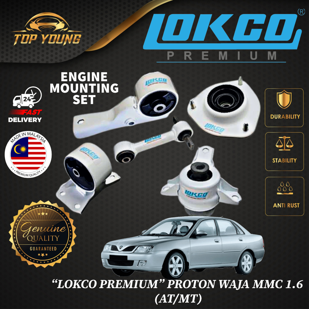 LOKCO PREMIUM PROTON WAJA MMC 1.6 ENGINE MOUNTING SET AUTO/MANUAL (AT/MT) MALAYSIA LOCAL ...