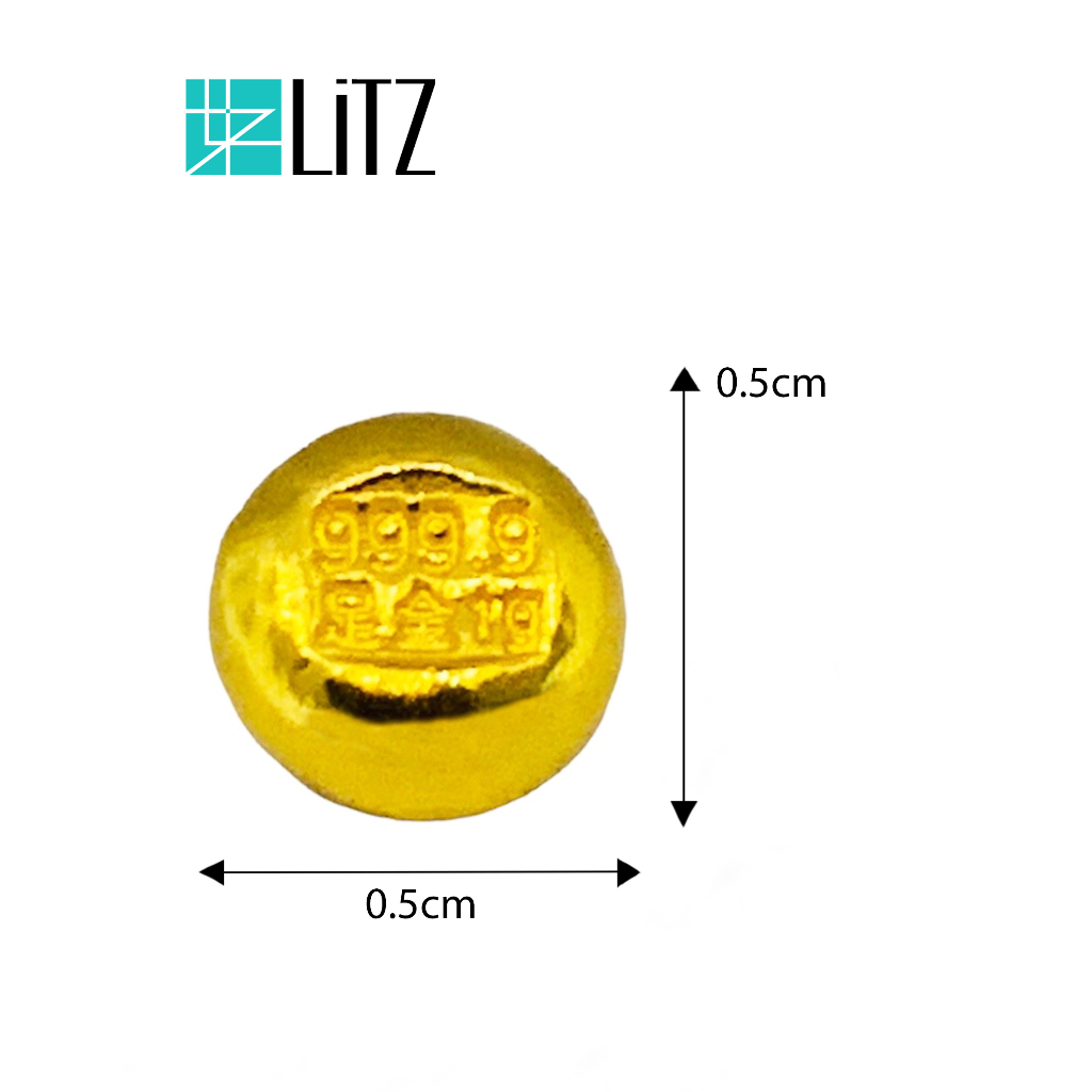 [SPECIAL] [Free Bottle ] LITZ 999.9 (24K) Gold Beads / Gold Beans - 999 ...