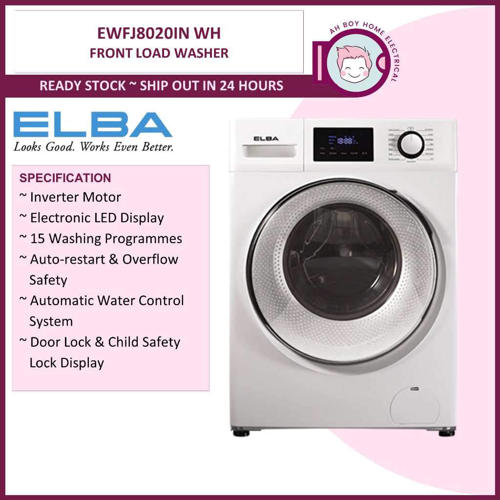 Elba 8KG Front Loading Washer - EWF-J8020IN(WH) | Shopee Malaysia