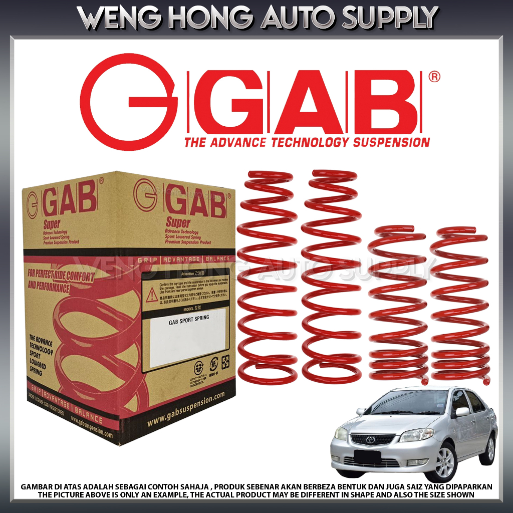 [ GAB ] Toyota Vios NCP42 Lowered Spring , Sport Spring SP Series 2003 ...