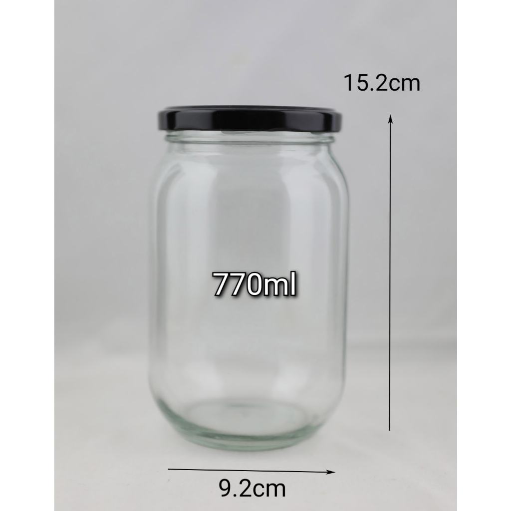 [ Rd jar] Bekas kaca/round glass jar/botol ikan masin jar/balang sambal/buah-buah辣椒罐／玻璃瓶[ 500ml ...