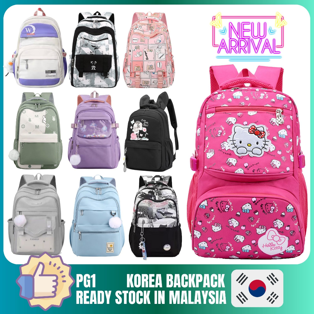 PG 3 Design Korea Backpack Design Petak High Quality ( Beg Sekolah ...