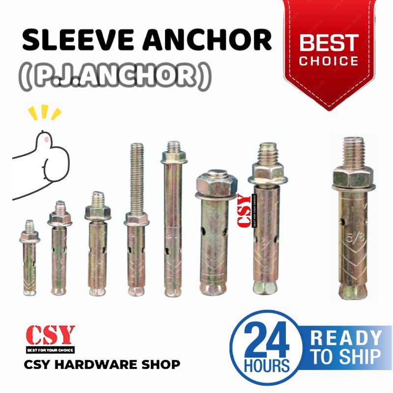 Sleeve Anchor / Wall Plug Besi | Shopee Malaysia