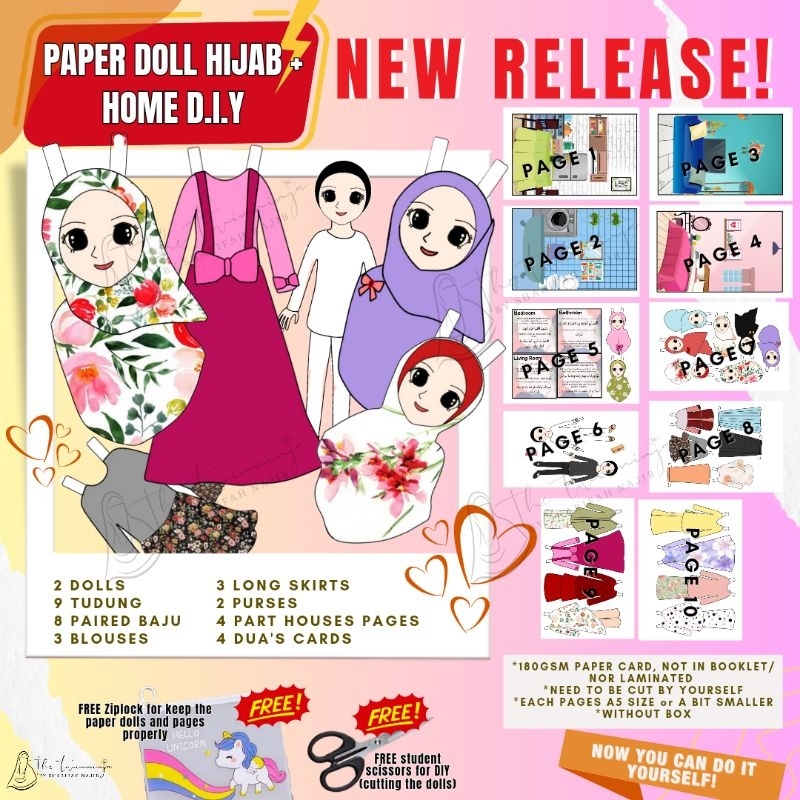 Patung Tukar Baju | Paper Doll House Muslimah / Islamic Quiet Busy Book ...